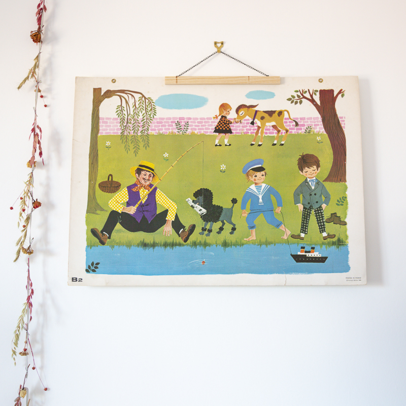 Affiche scolaire Fernand Nathan B2 au bord de l’étang - Éclairage ...